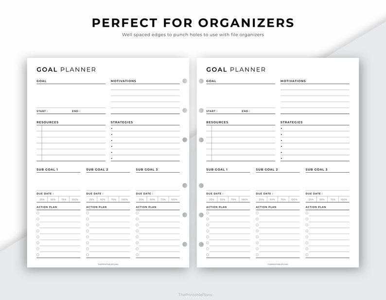 Goal Planner Printable, Goal Setting, Goal Tracker, Productivity ...
