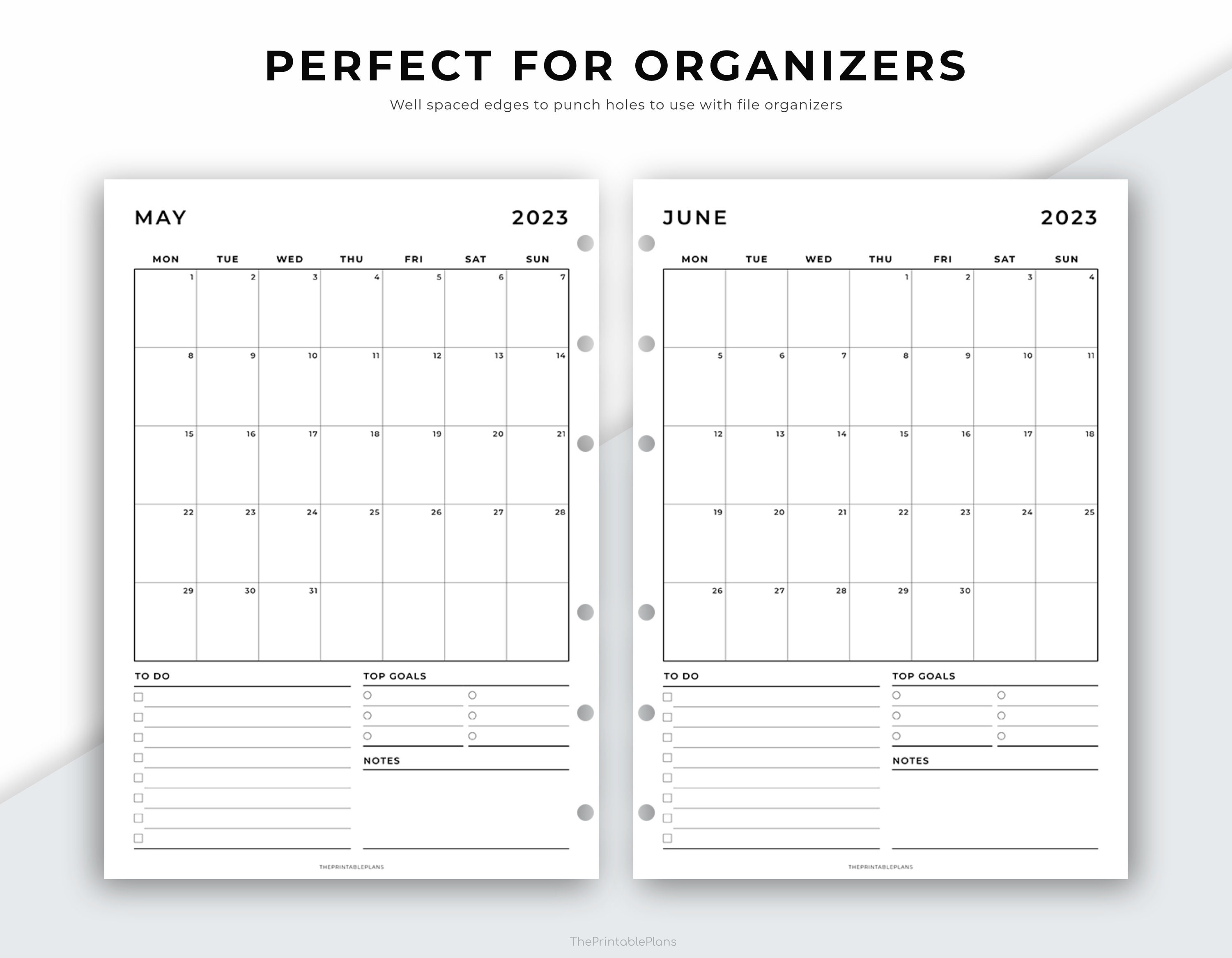 2023 Monthly Planner Printable Monthly Organizer - Etsy