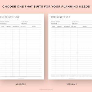 Emergency Fund Tracker Printable, Emergency Fund Challenge, Emergency ...
