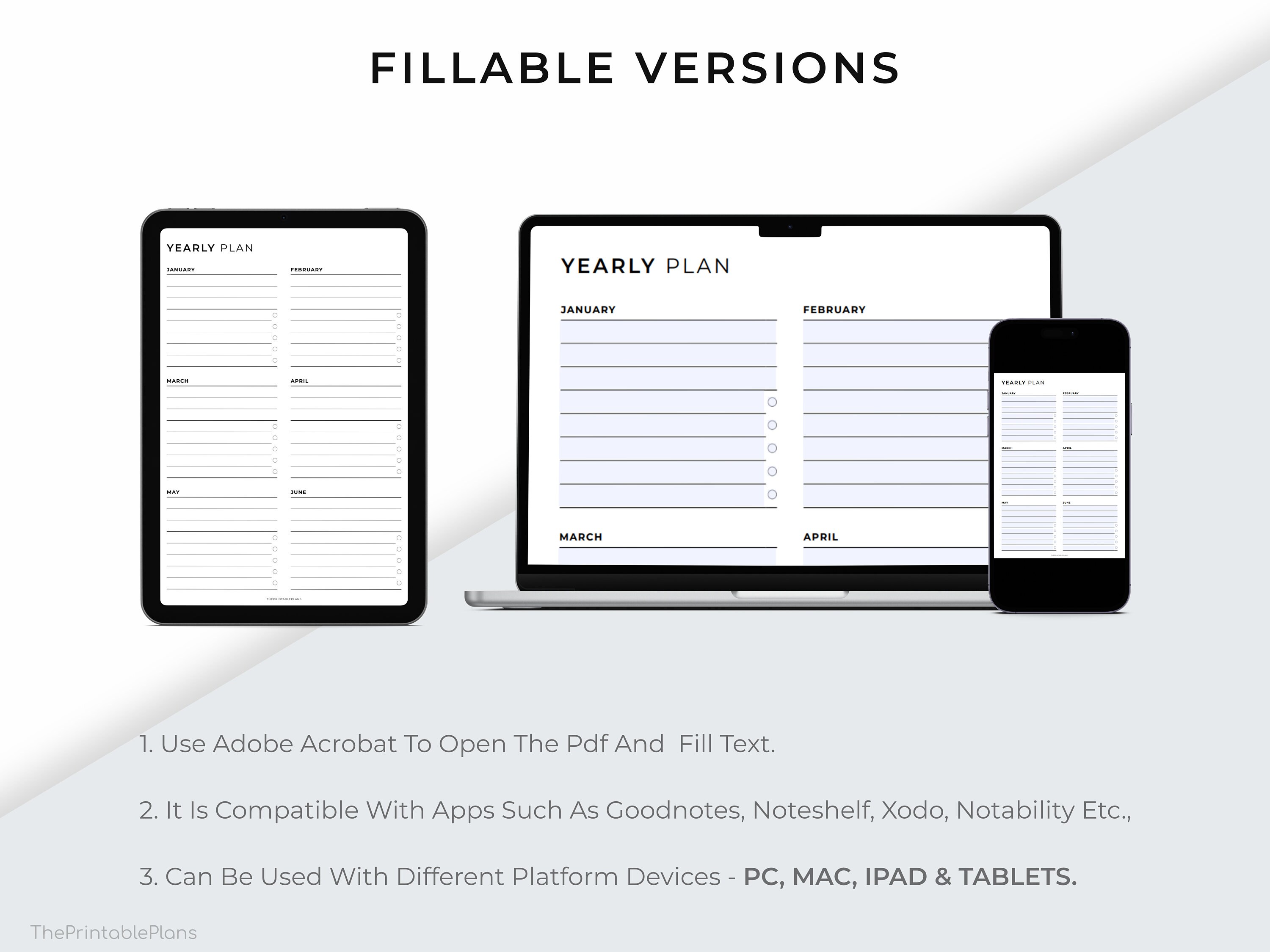 Yearly Goal Planner Printable Goal Setting Goal Planning - Etsy