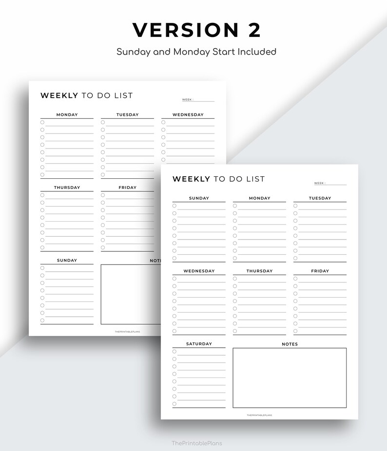 Weekly to Do List Printable, Weekly Task List, Weekly Checklist, to Do ...