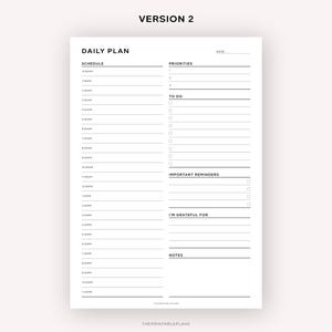 24 Hour Daily Planner Printable, Hourly Planner, Productivity Planner ...