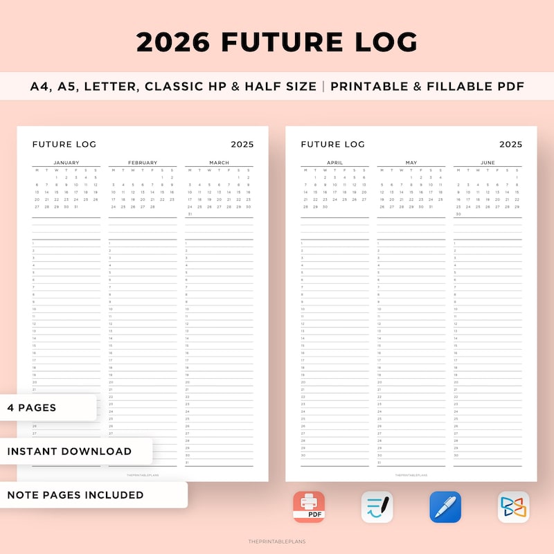 Foldable Calendar 2026 - Etsy UK