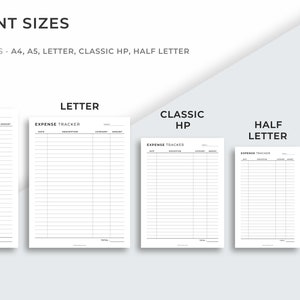 Income Tracker Printable, Expense Tracker Printable, Money Tracker ...