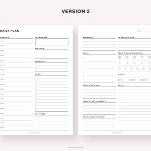 Daily Planner Printable, Hourly Planner, 30 Minute Schedule, Time ...