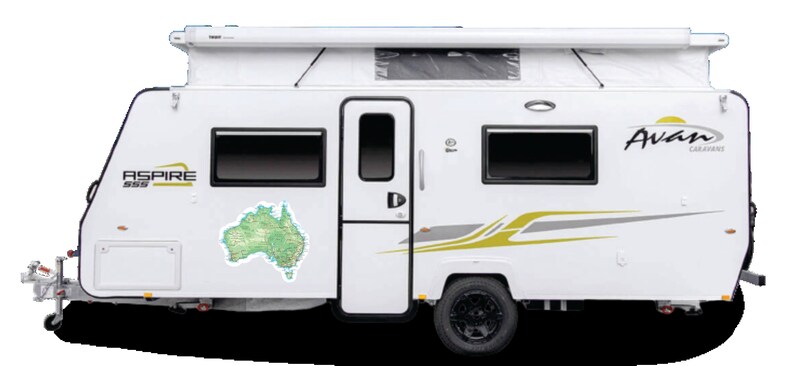 Caravan Map of Australia Sticker - Etsy Australia