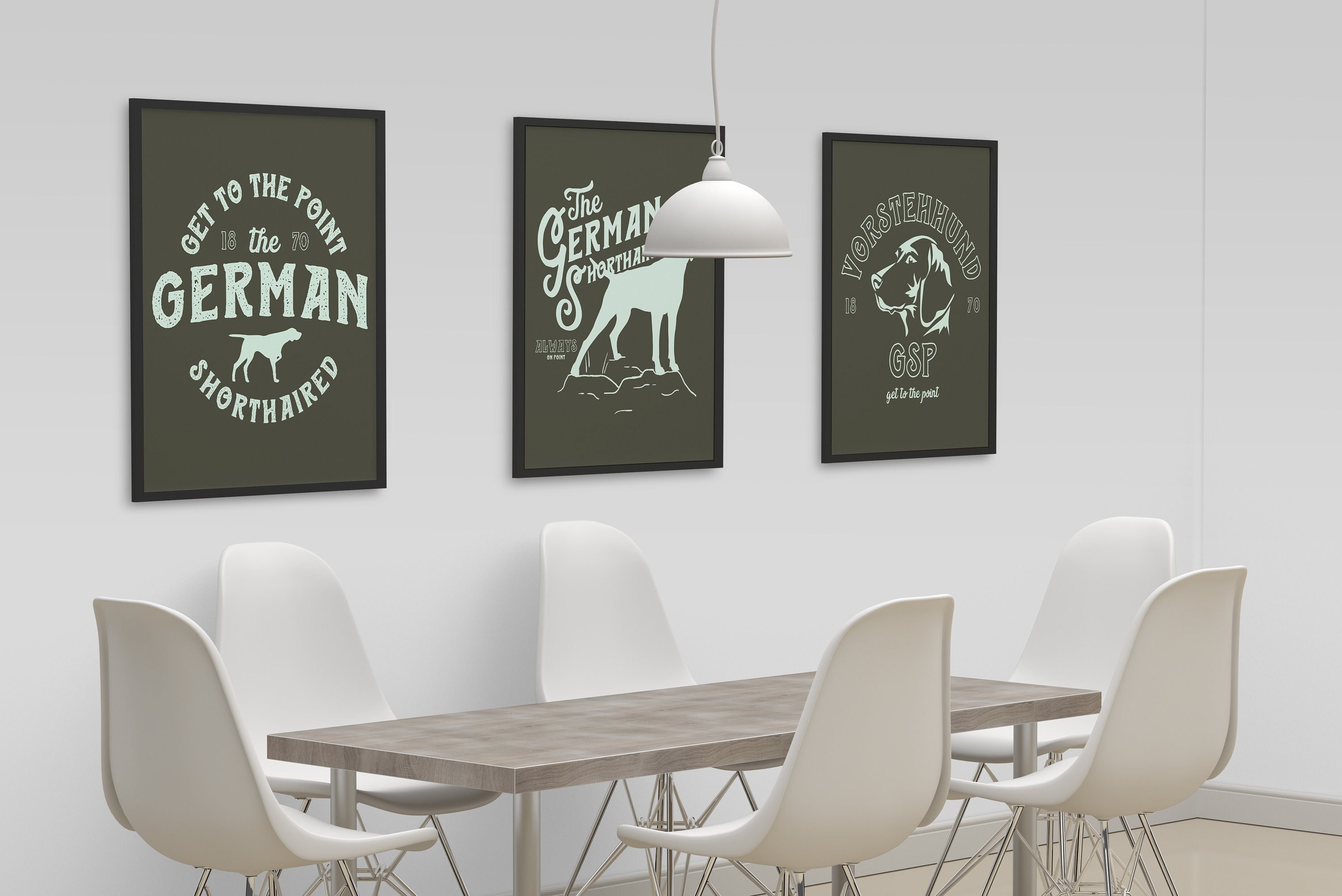 The GSP Collection Posters - 3 German Shorthaired Pointer Wall Art ...