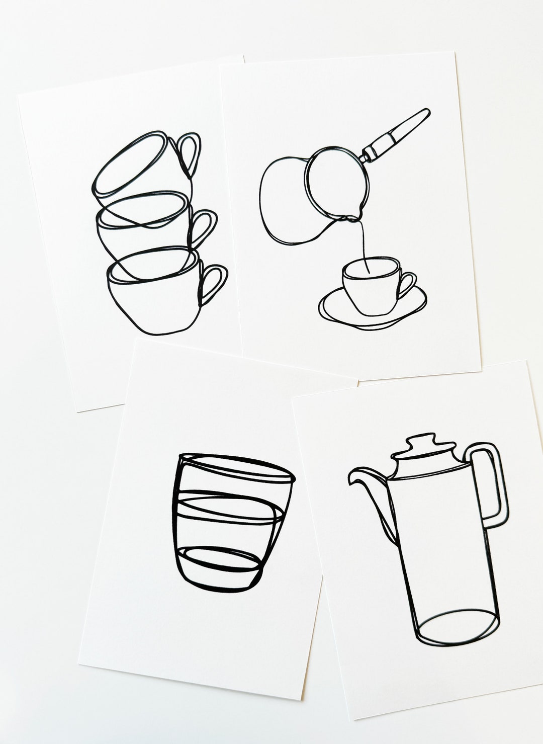 Wall Art 4 X Mini Coffee Station Prints to Fit 13x18 IKEA Frames. Four ...