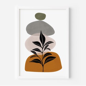 Wall Art Set of 3. Terracotta Tones & Native Floral Abstracts ...