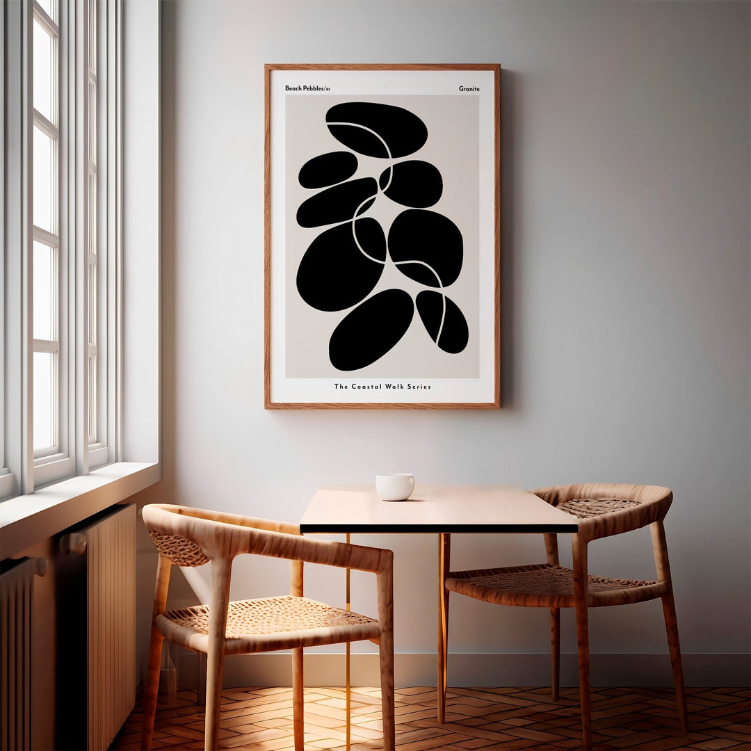 Zen Essence Abstract Pebble Design Wall Art for Minimal Interior ...