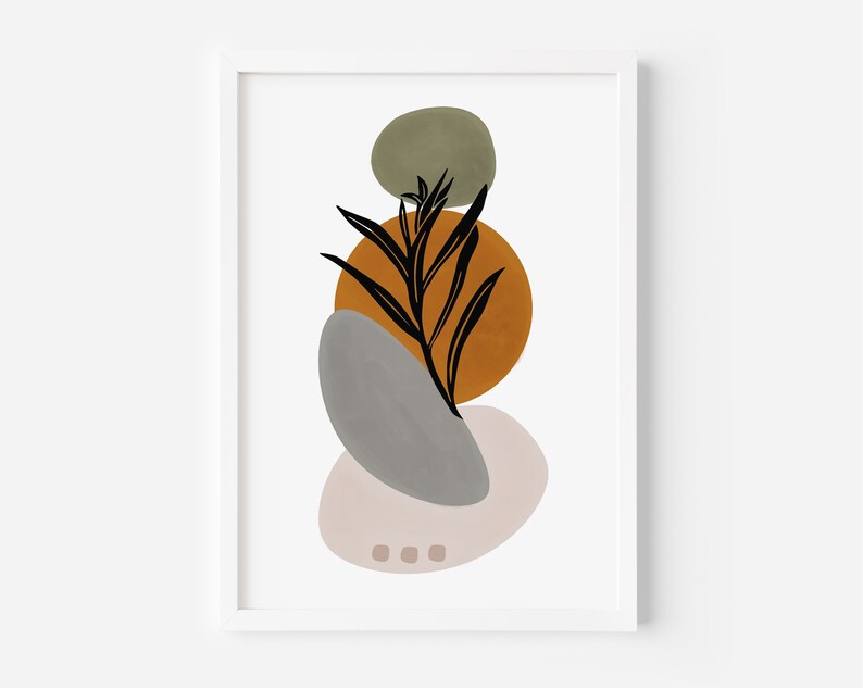 Wall Art Set of 3. Terracotta Tones & Native Floral Abstracts Beautiful ...