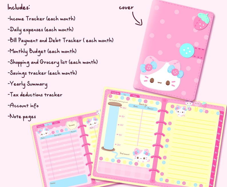 Cute Digital Budget Planner Digital Planner Goodnotes - Etsy