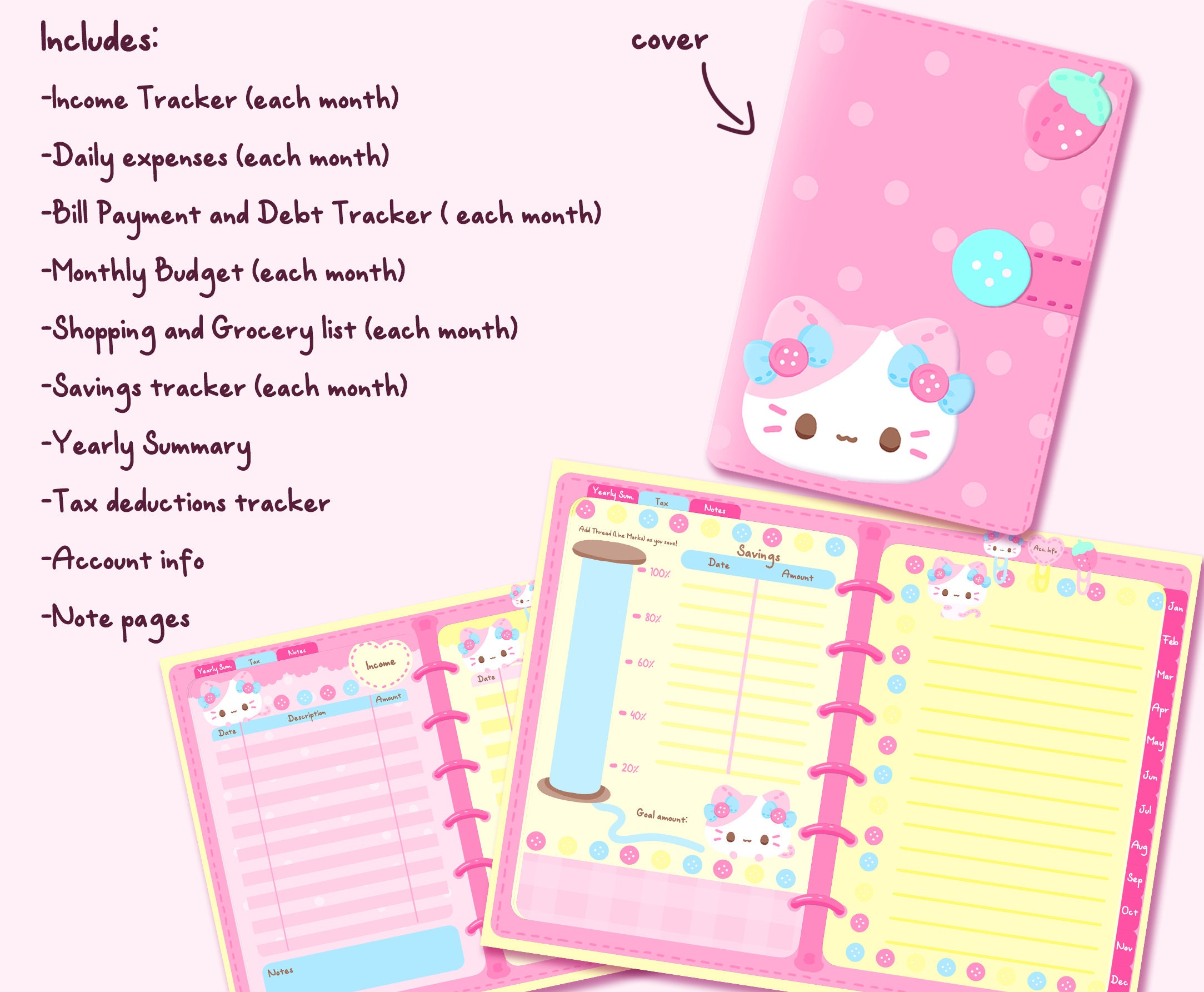 Cute Digital Budget Planner Digital Planner Goodnotes - Etsy