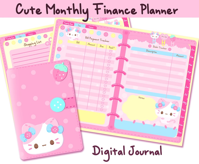 Cute Digital Budget Planner Digital Planner Goodnotes - Etsy