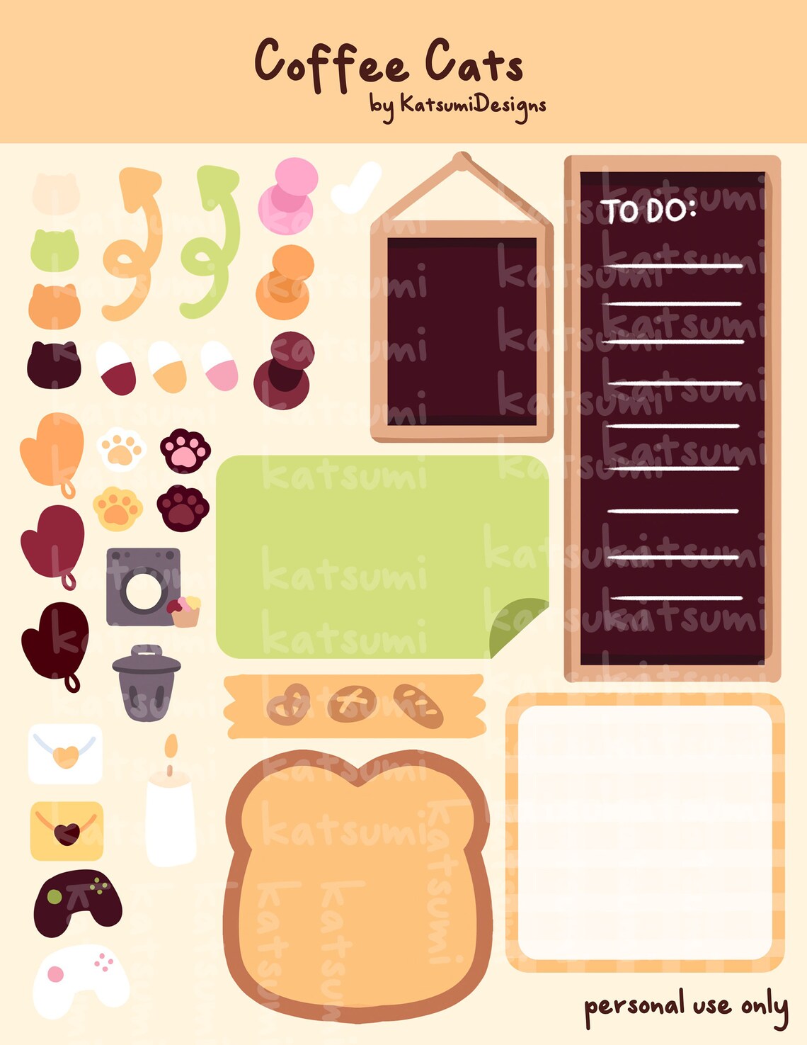 Cute Coffee Cats Digital Stickers Goodnotes Stickers - Etsy