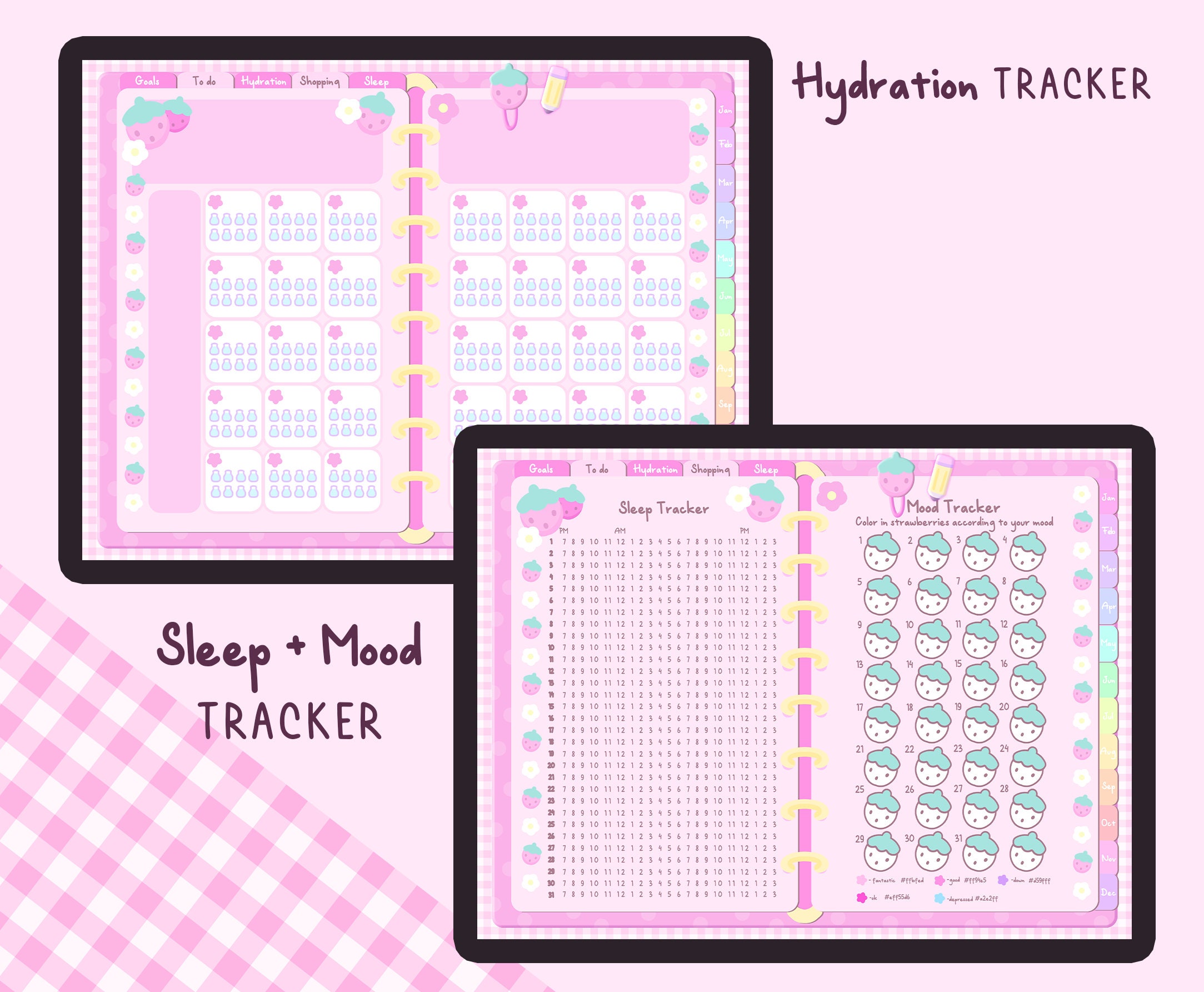 Digital Planner 2022 2023 Undated Digital Planners Pink - Etsy