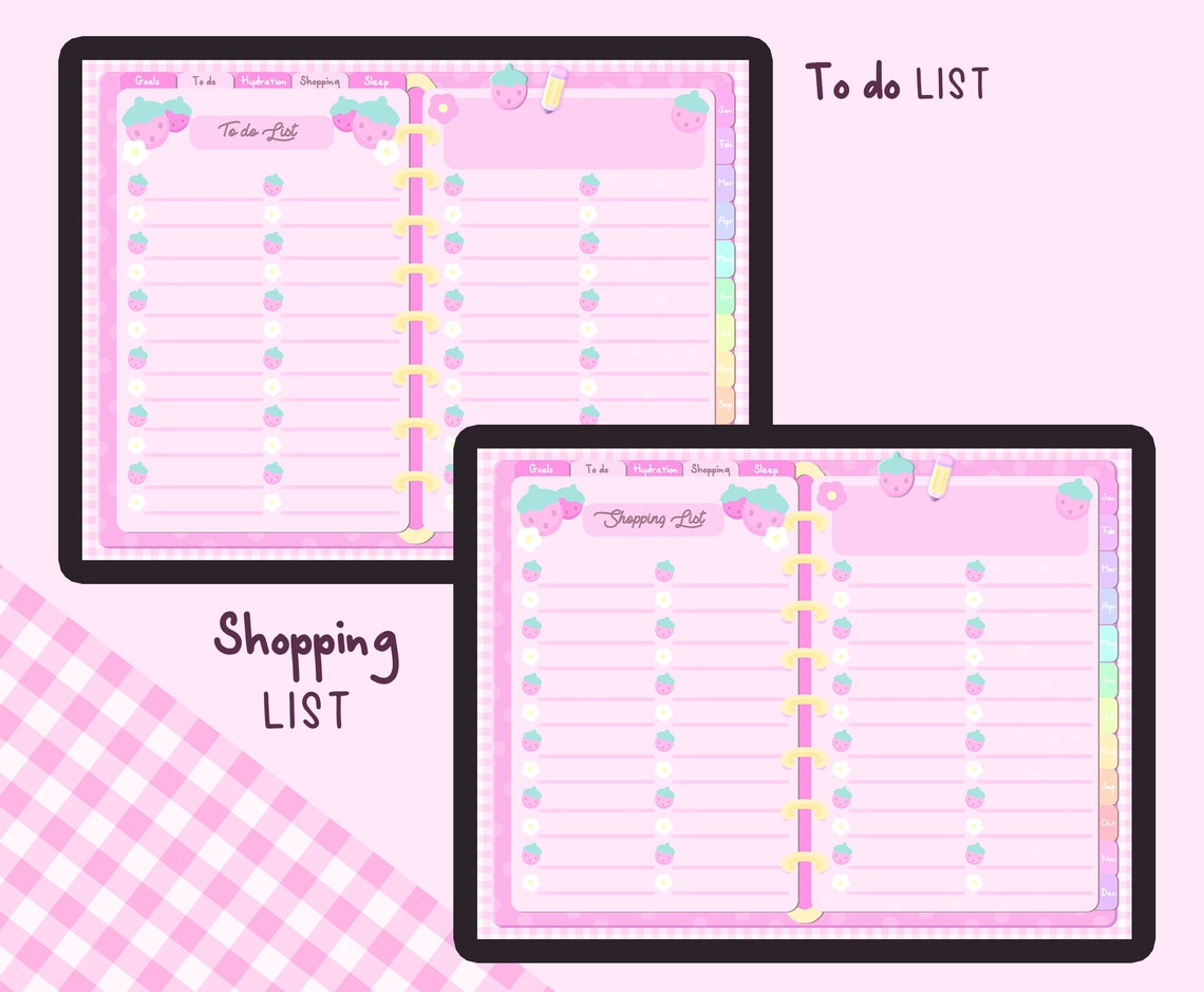 Digital Planner 2022 2023 Undated Digital Planners Pink - Etsy