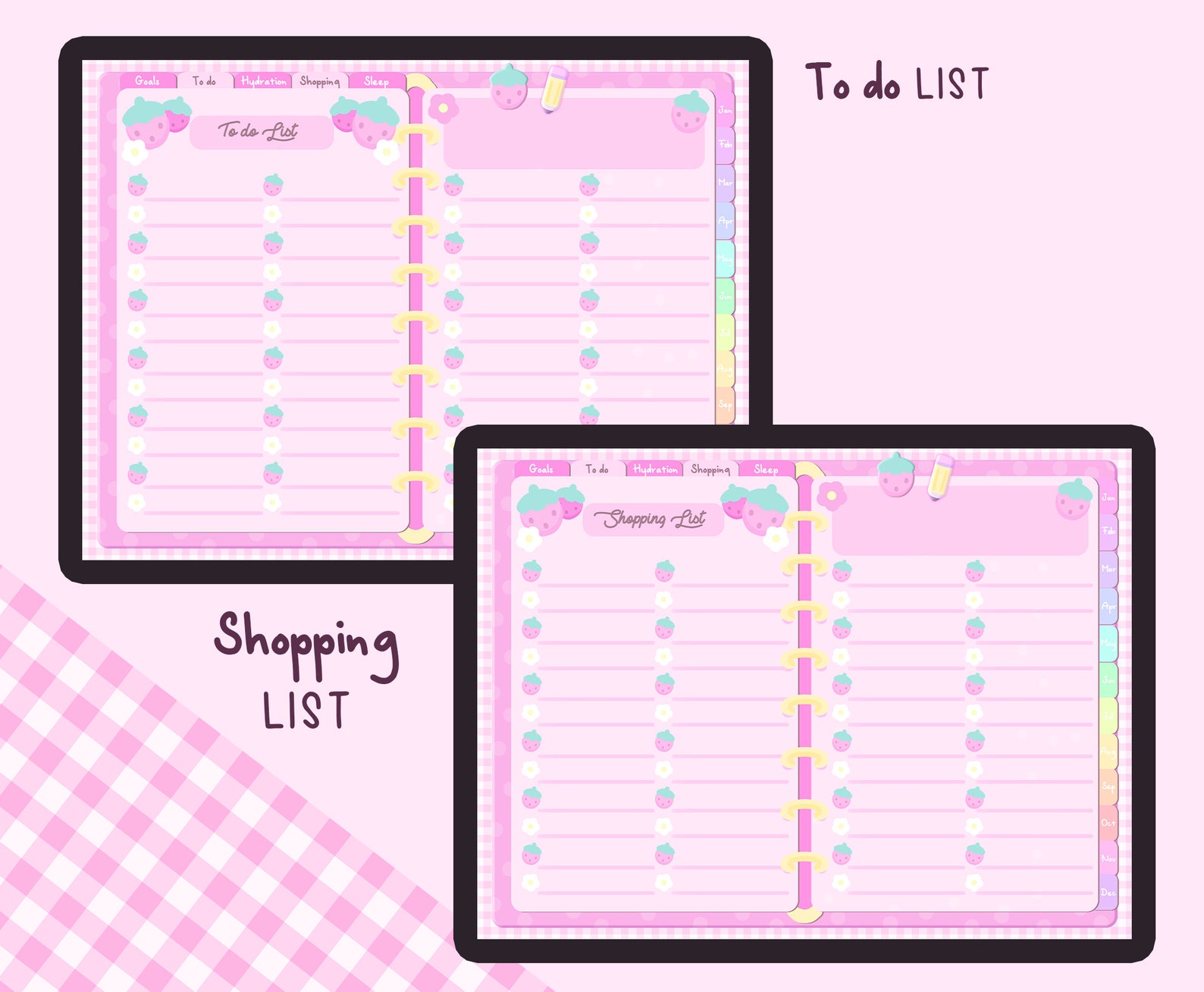 Digital Planner 2022 2023 Undated Digital Planners Pink - Etsy