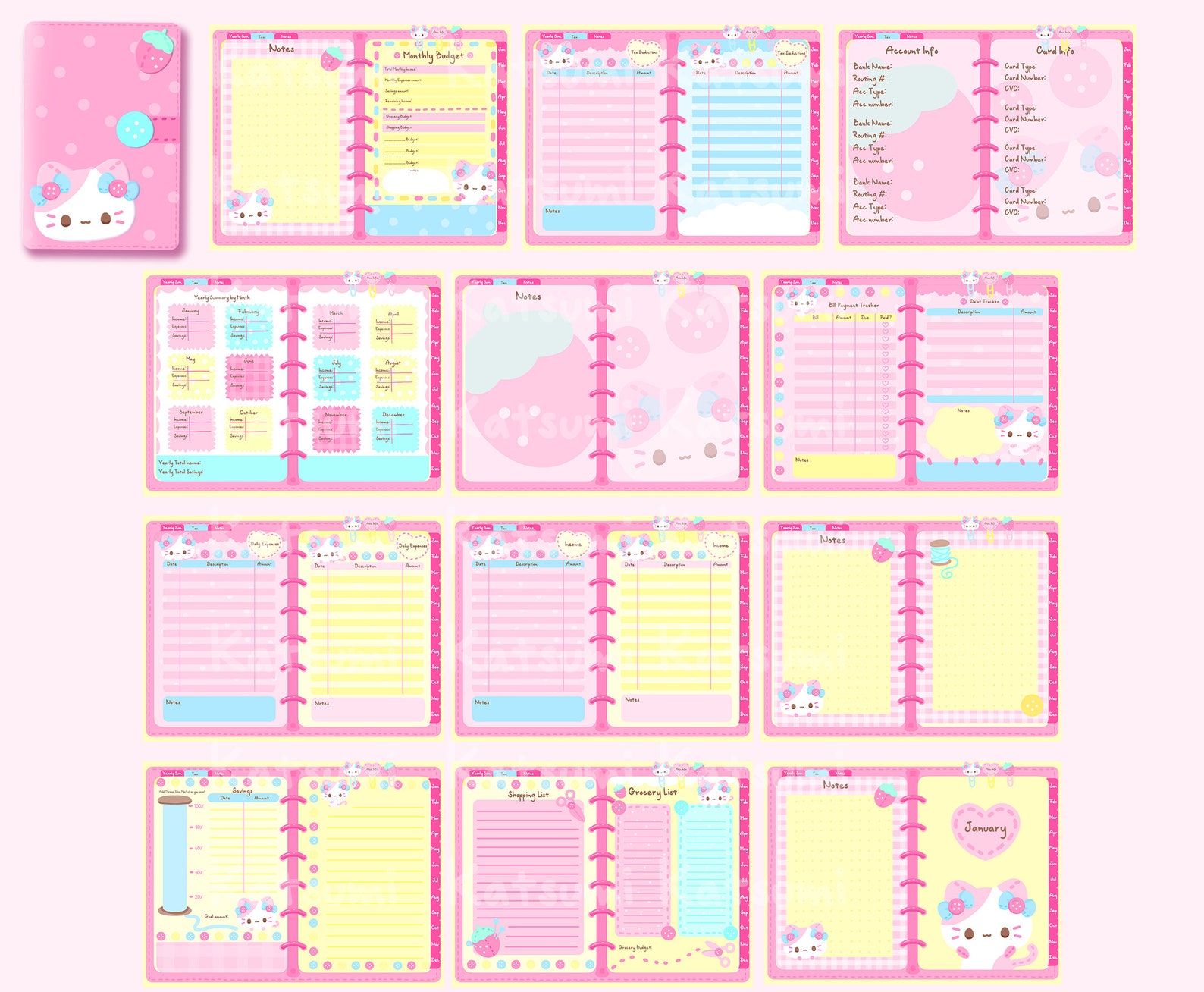 Cute Digital Budget Planner Digital Planner Goodnotes - Etsy