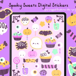 Cute Halloween Digital Stickers | Spooky Season Goodnotes Stickers ...