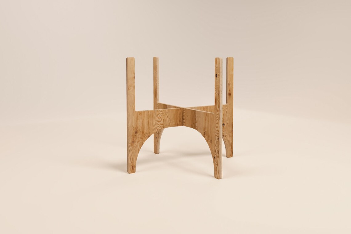 Natural Wood Plywood Planter and Plant Stand Unique Design, Easy ...