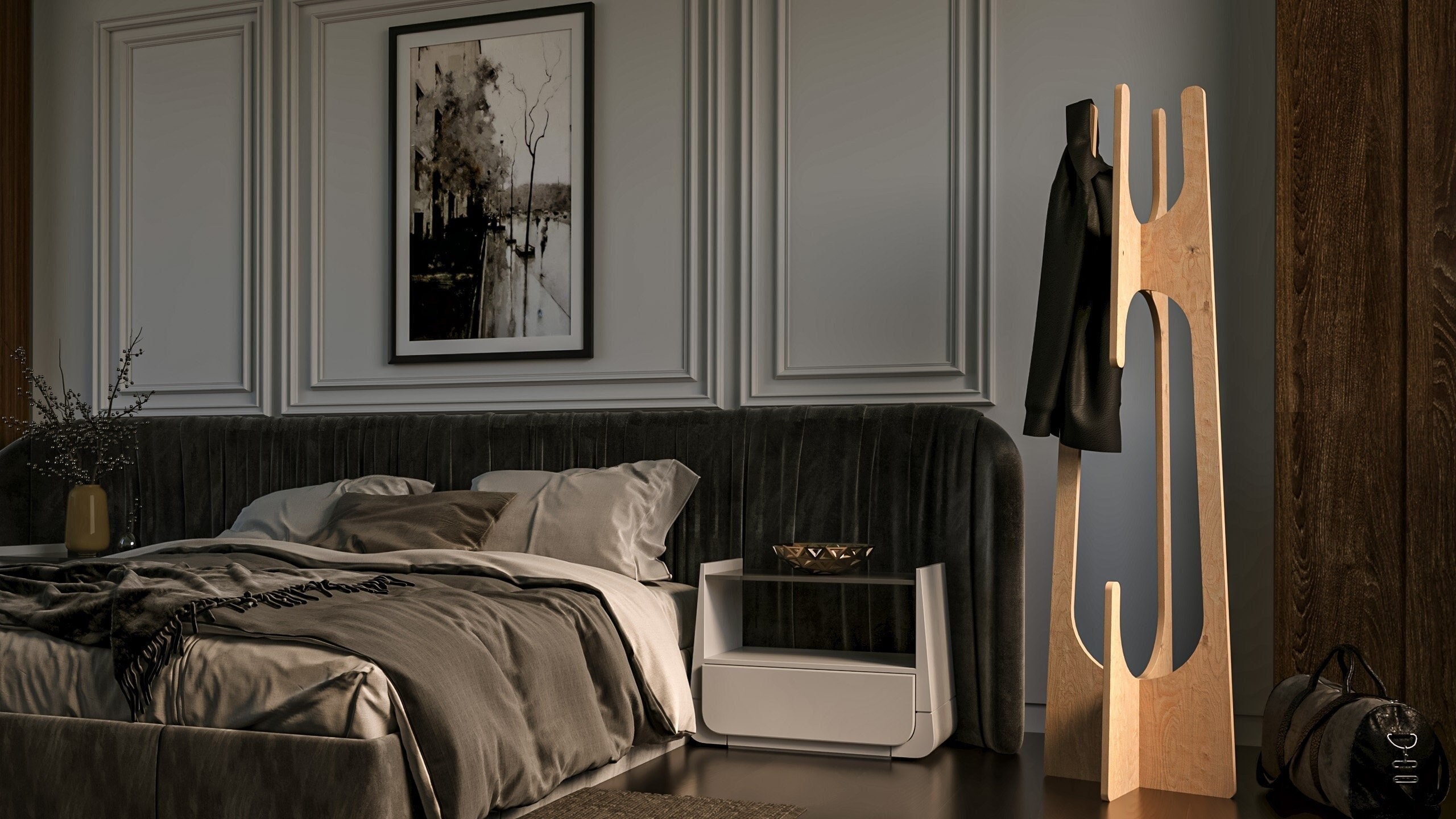 Minimal Design Hanger, Easy Assembly - Plywood Furniture, Modern ...