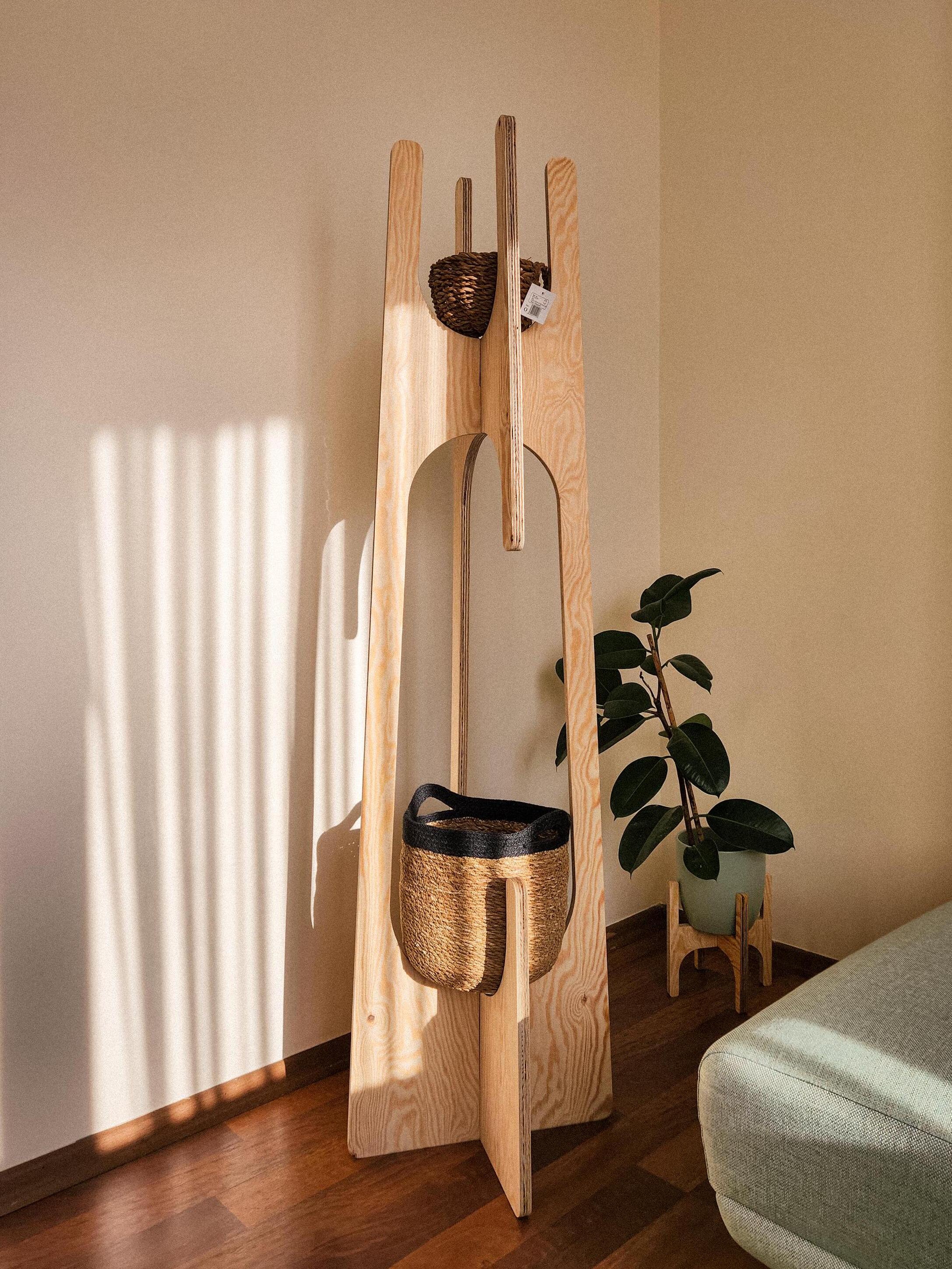 Minimal Design Hanger, Easy Assembly - Plywood Furniture, Modern ...