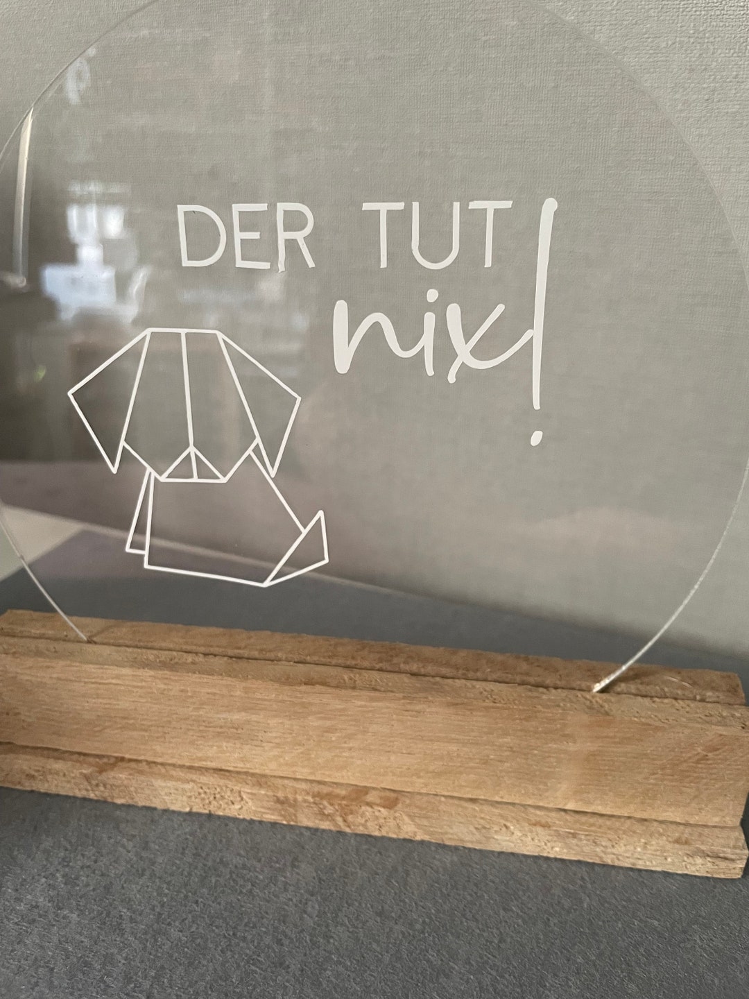 Wooden Standee With a Round Acrylic Top - Etsy