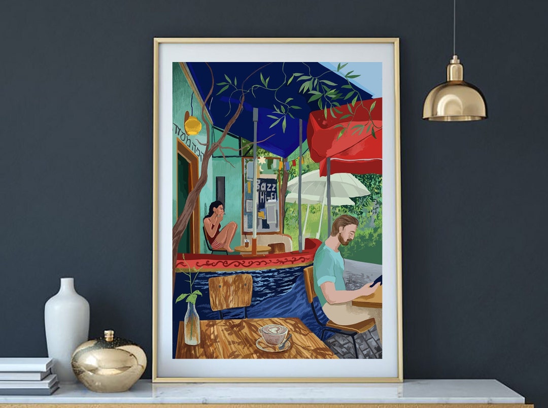 Masada Cafe in Haifa Printable Art Instant Download - Etsy