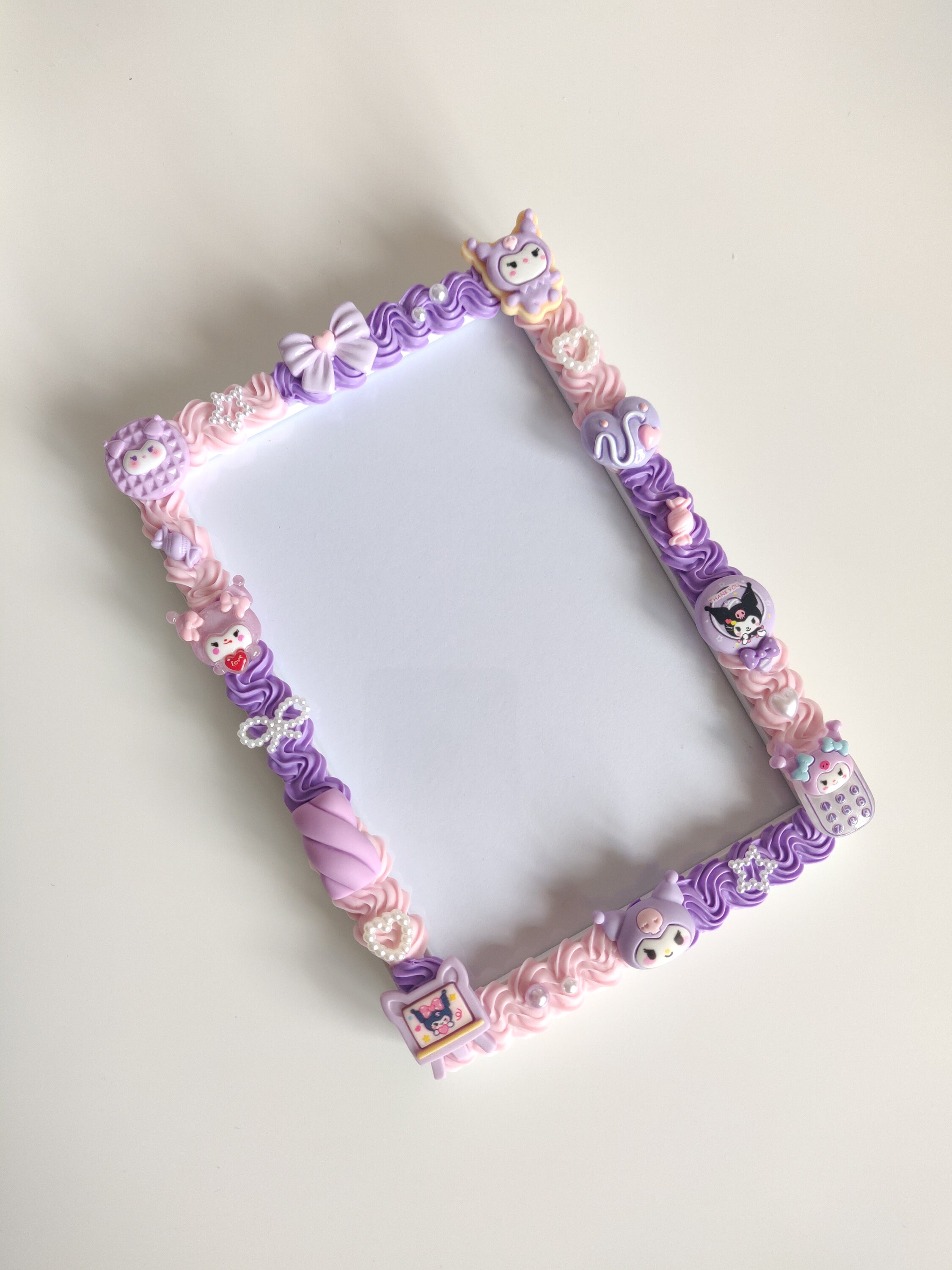 Handmade Decoden Kawaii Photo Frame 6 X 4 Fake Cream Glue Cute Kawaii ...