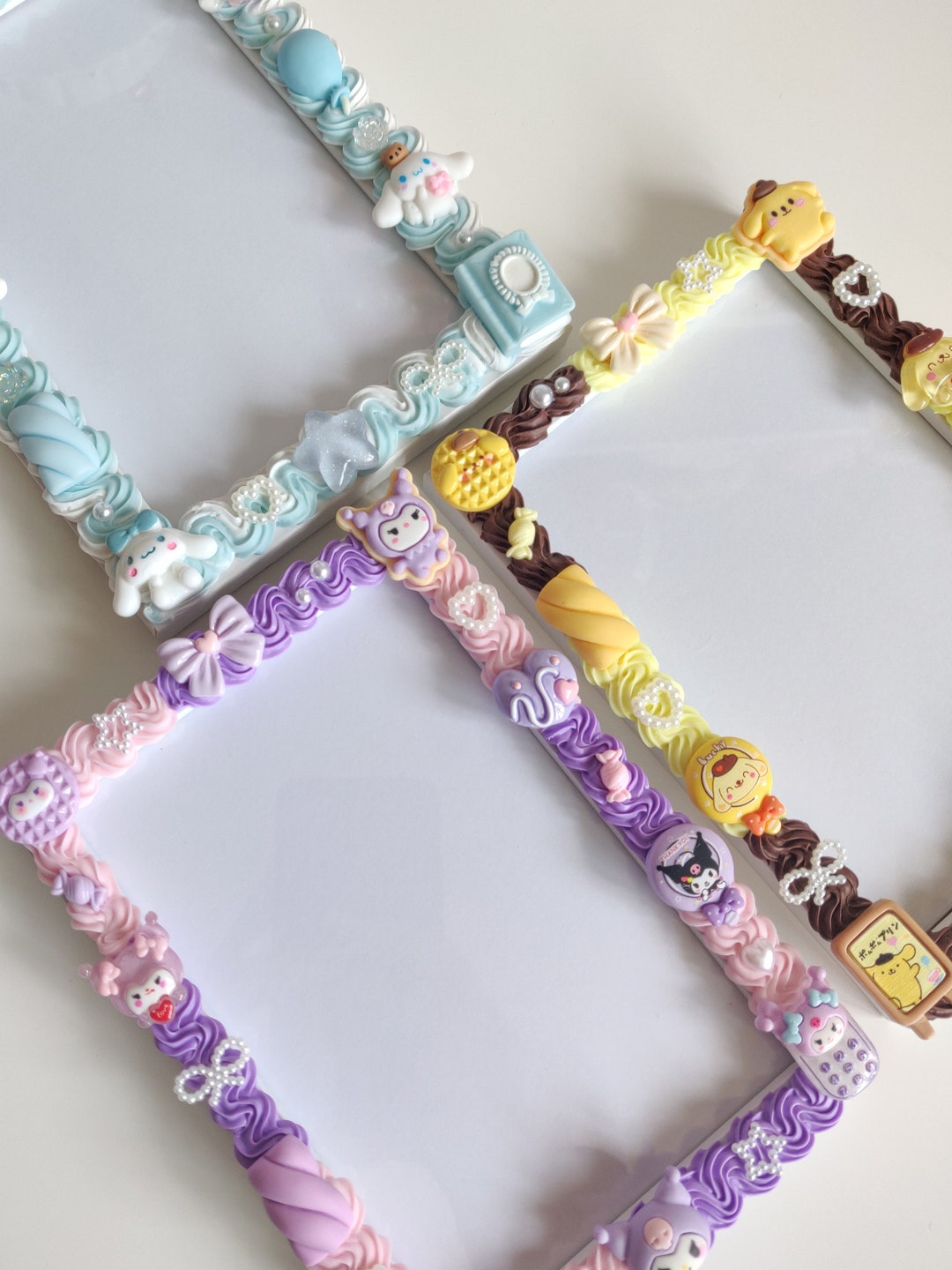 Handmade Decoden Kawaii Photo Frame 6 X 4 Fake Cream Glue Cute Kawaii ...