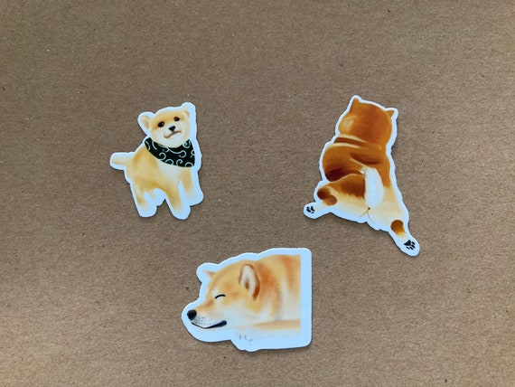 Shiba Inu Sticker Pack 3 Stickers - Etsy