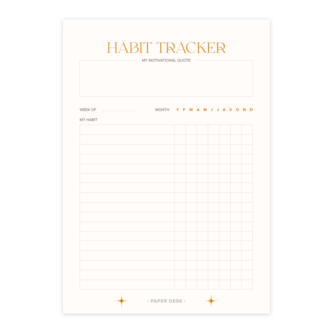 EASY Printable Weekly Habit Tracker Planner Minimalistic Weekly to Do ...