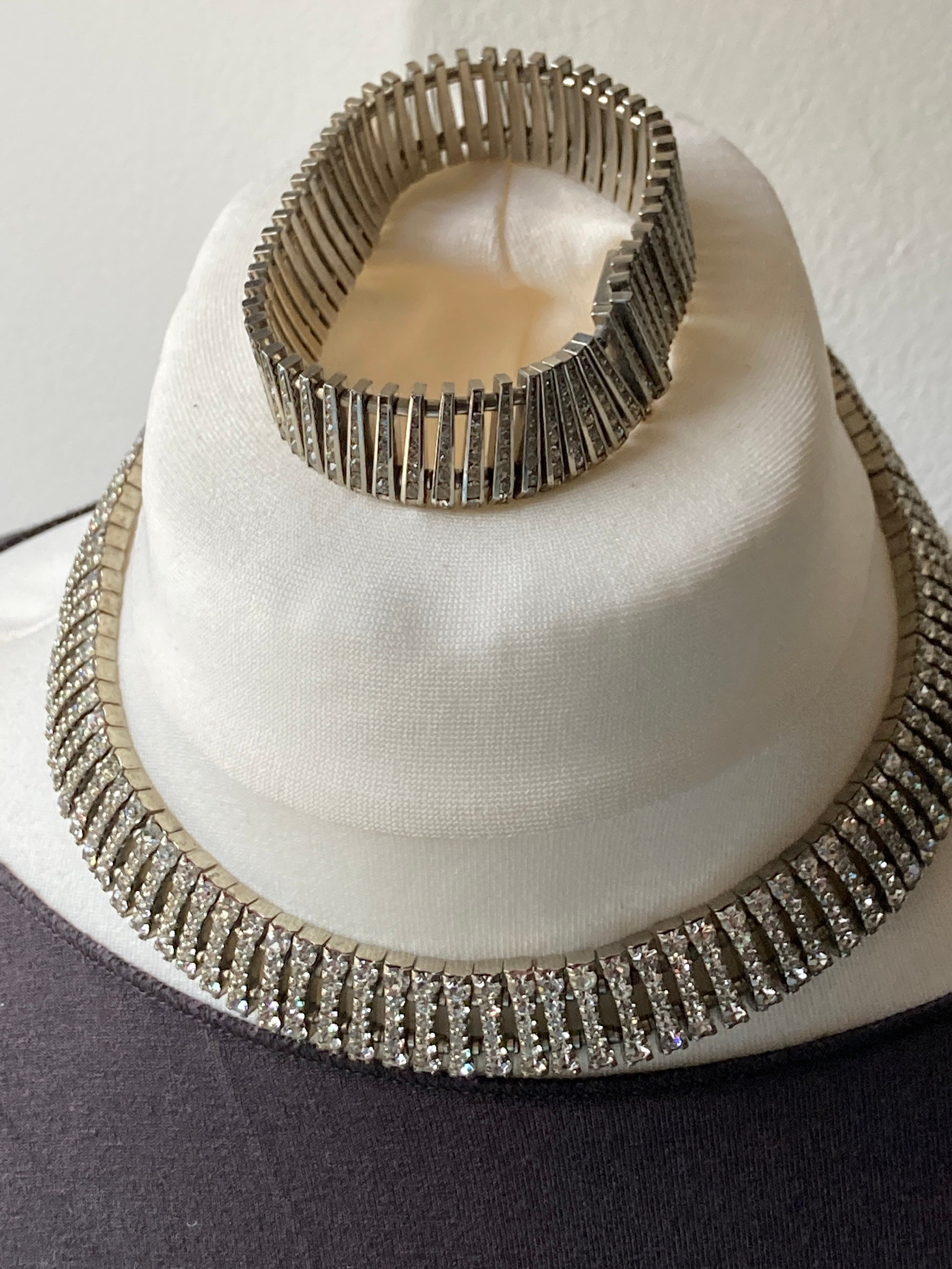 Vintage randel art Deco Channel Rhinestone Stunning Necklace and ...