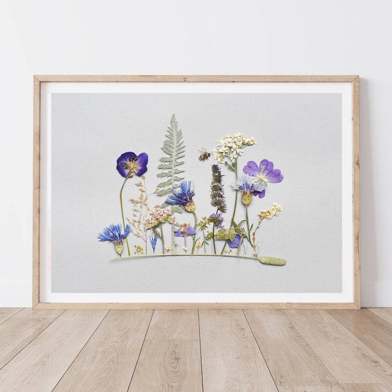 Pressed Flower Print - Etsy