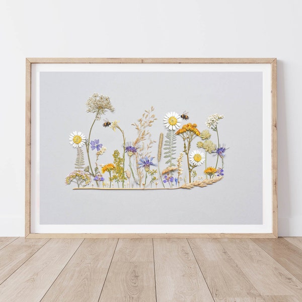 Pressed Flower Print - Etsy