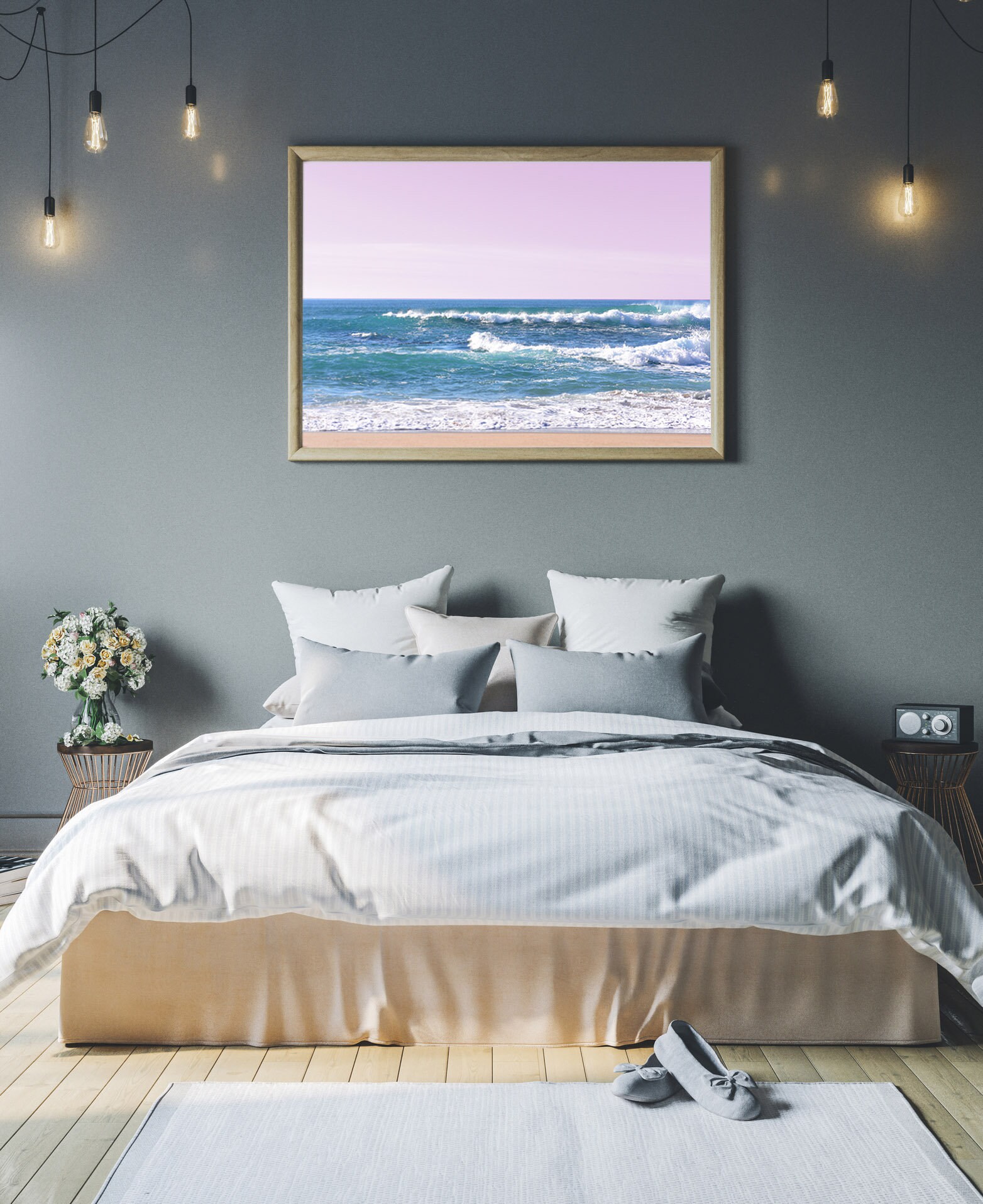 Blush Pink Beach Print, Beach Print, Beach Photo Print, Travel Sea ...