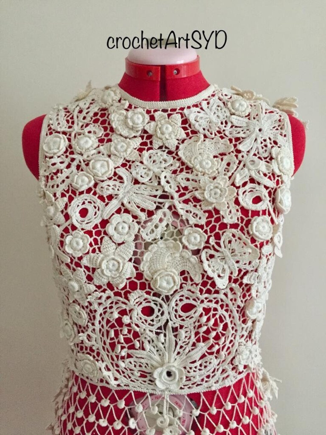 Irish Style Lace Crochet Dress - Etsy
