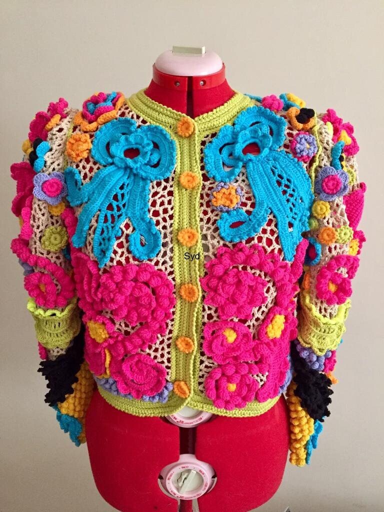 Cardigan Lace Crochet Irish Style - Etsy