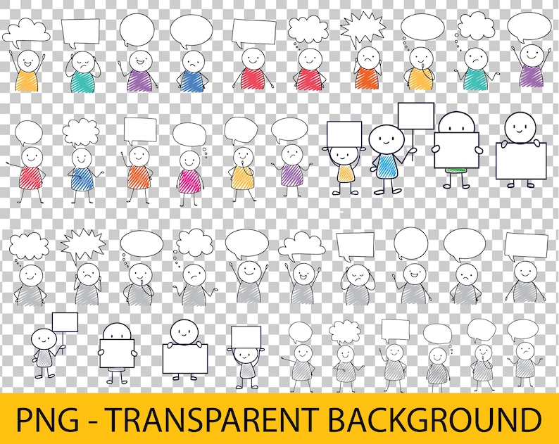 Stick Figures Png Svg Stick Figures Clipart 40 Stick Figures With Speach Bubble Pdf Svg Eps 