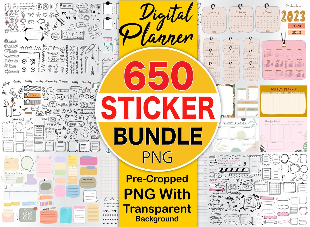 2024 Digital Planner Sticker Pack, Aesthetic Digital Stickers, Digital ...