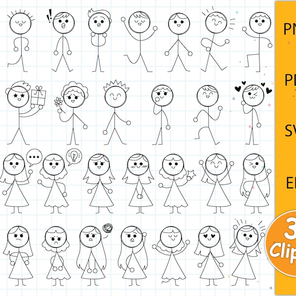 Stick Figures Svg - Etsy