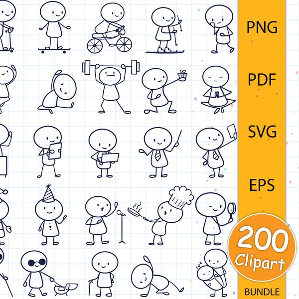 Stick Figures Svg - Etsy