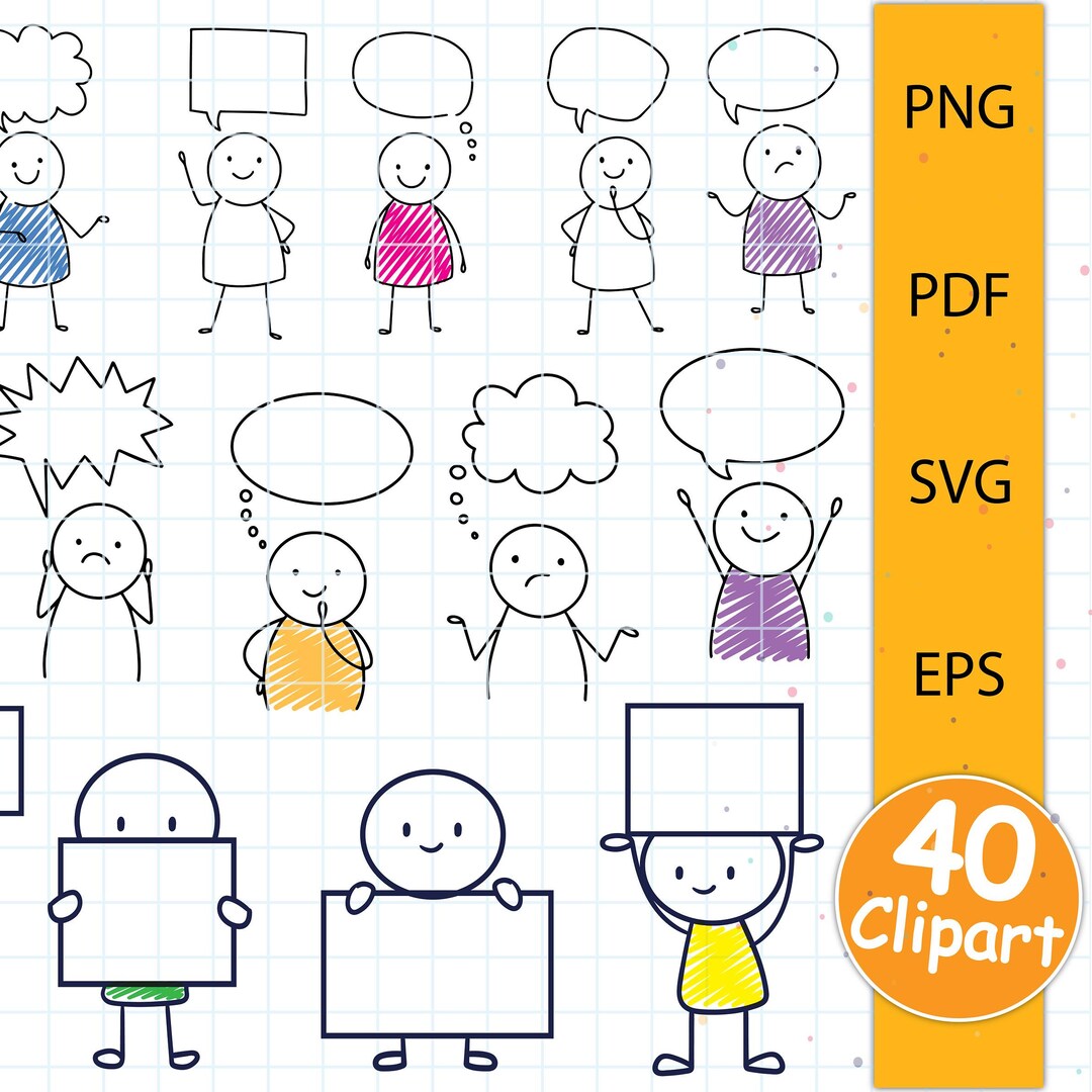 Stick Figures PNG, SVG, Stick Figures Clipart, 40 Stick Figures With ...
