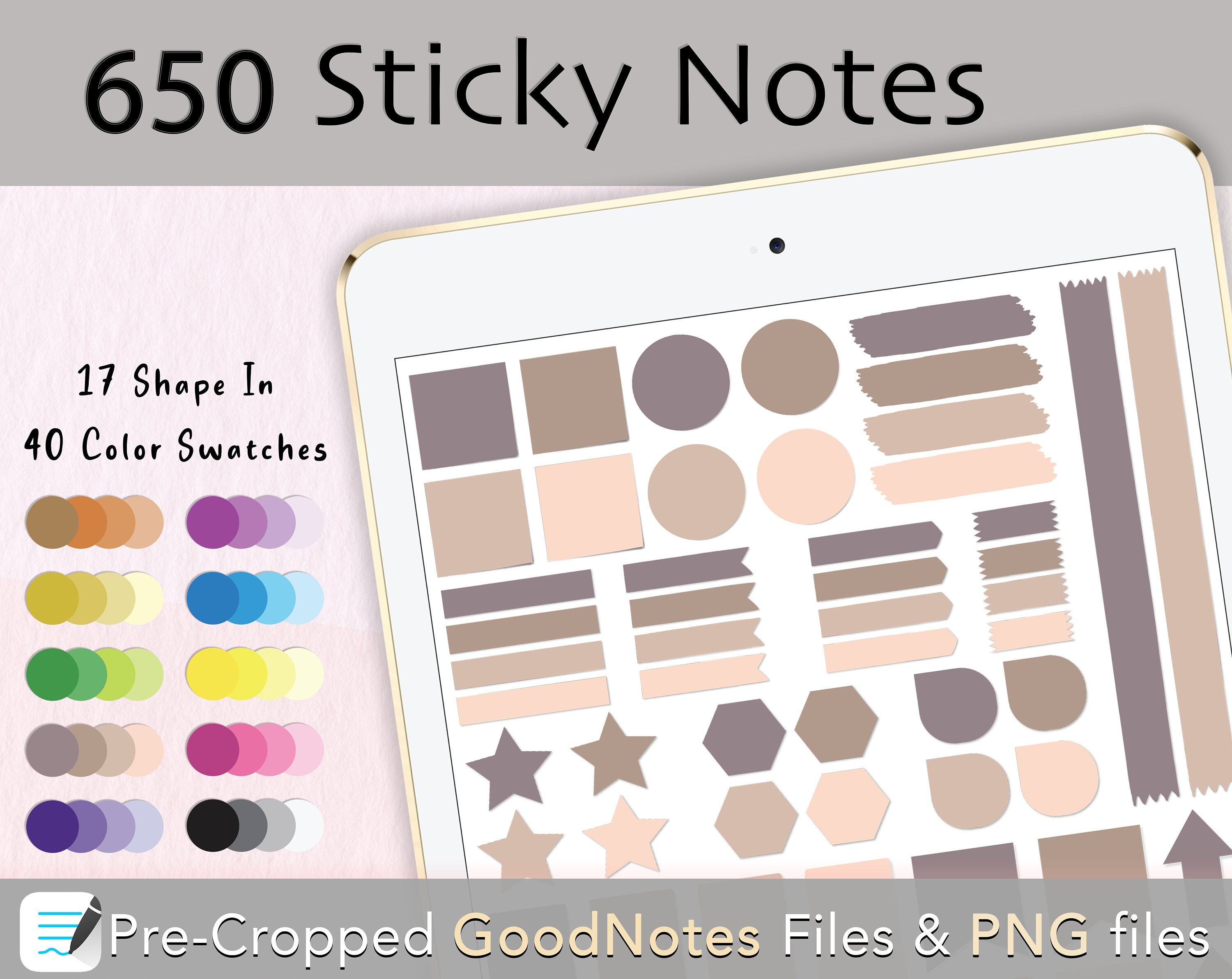 Goodnotes Sticky Notes, Digital Stickers, Post It Notes, Sticky Notes ...