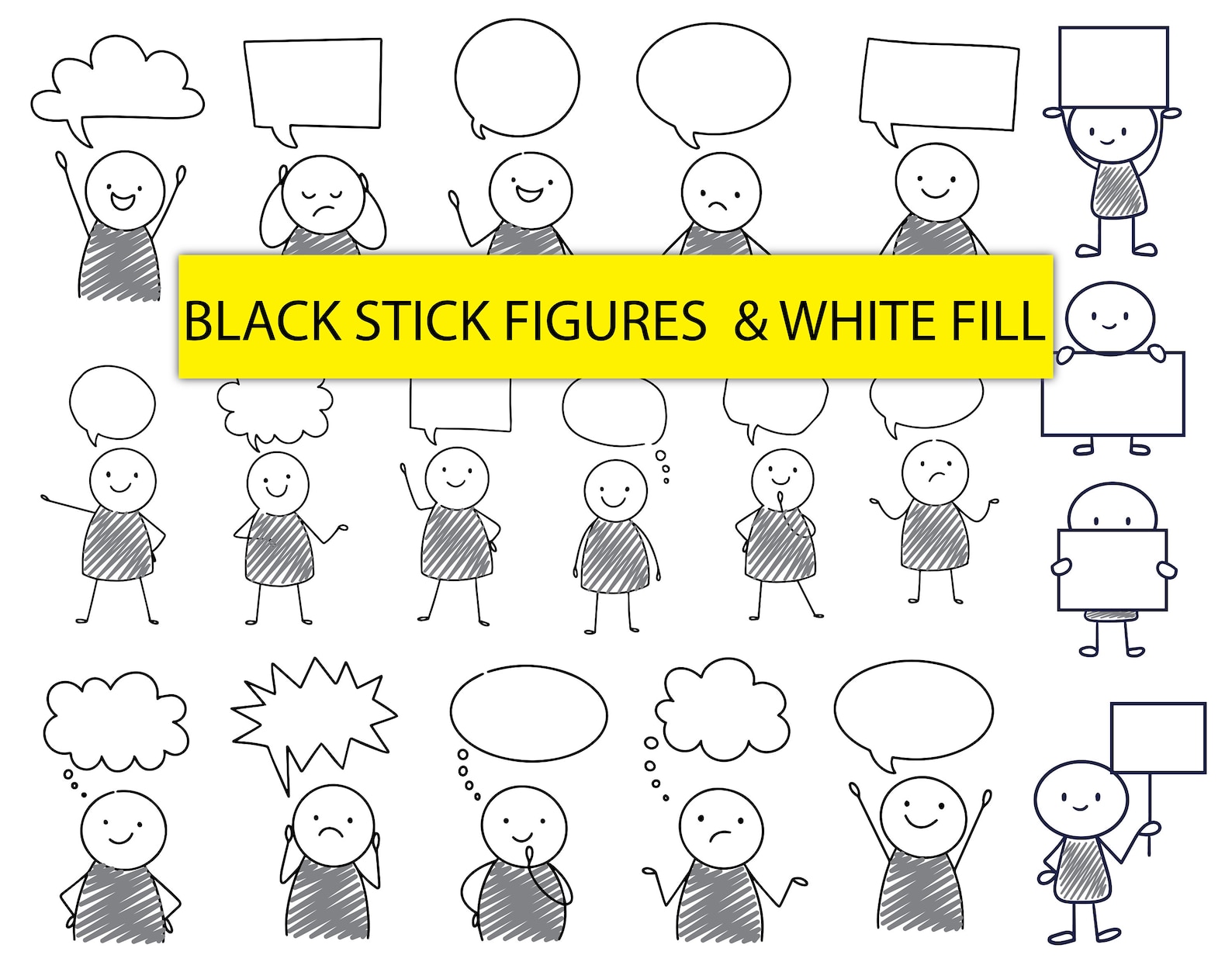 Stick Figures PNG, SVG, Stick Figures Clipart, 40 Stick Figures With ...