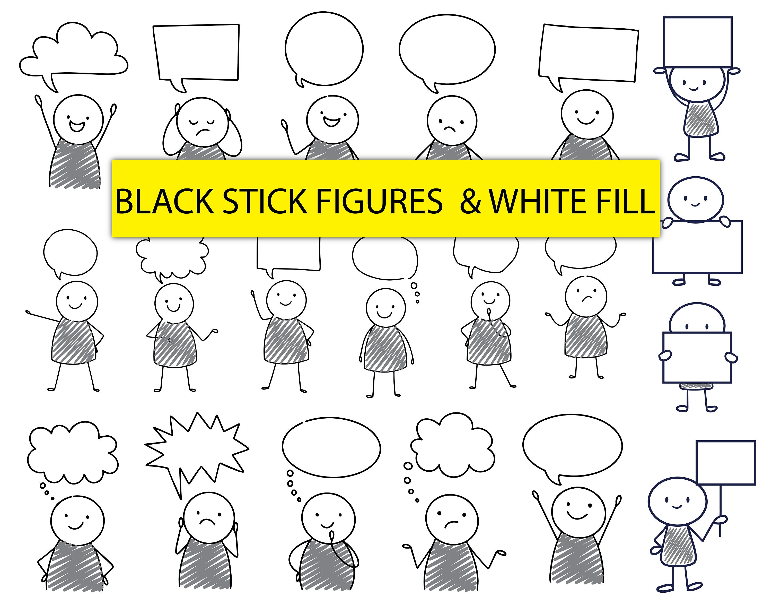 Stick Figures PNG, SVG, Stick Figures Clipart, 40 Stick Figures With ...