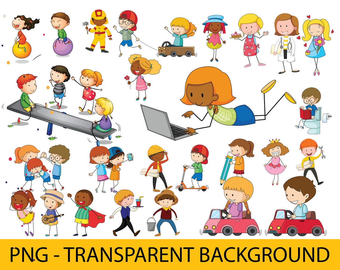 Kids Clipart Bundle: 350 PNG & SVG Images (instant Download) - Etsy