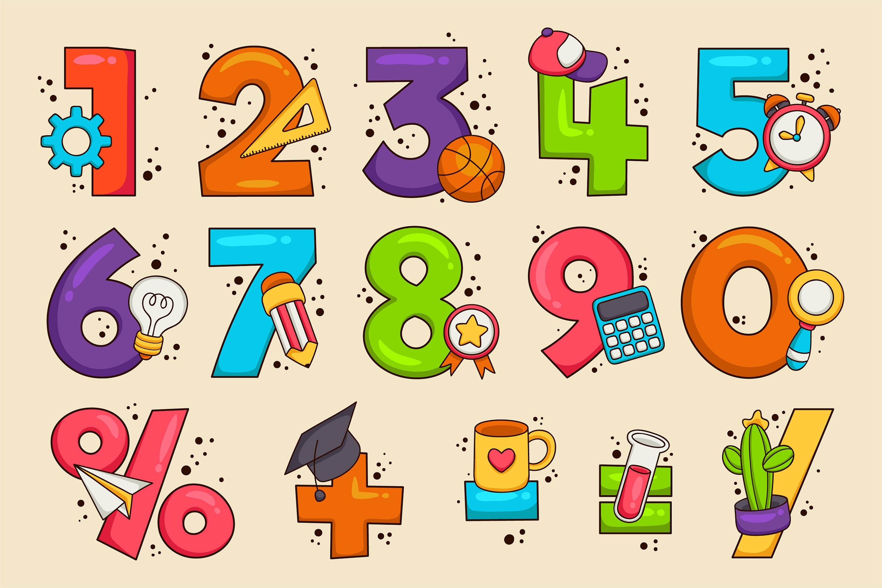 Maths Numbers Clipart