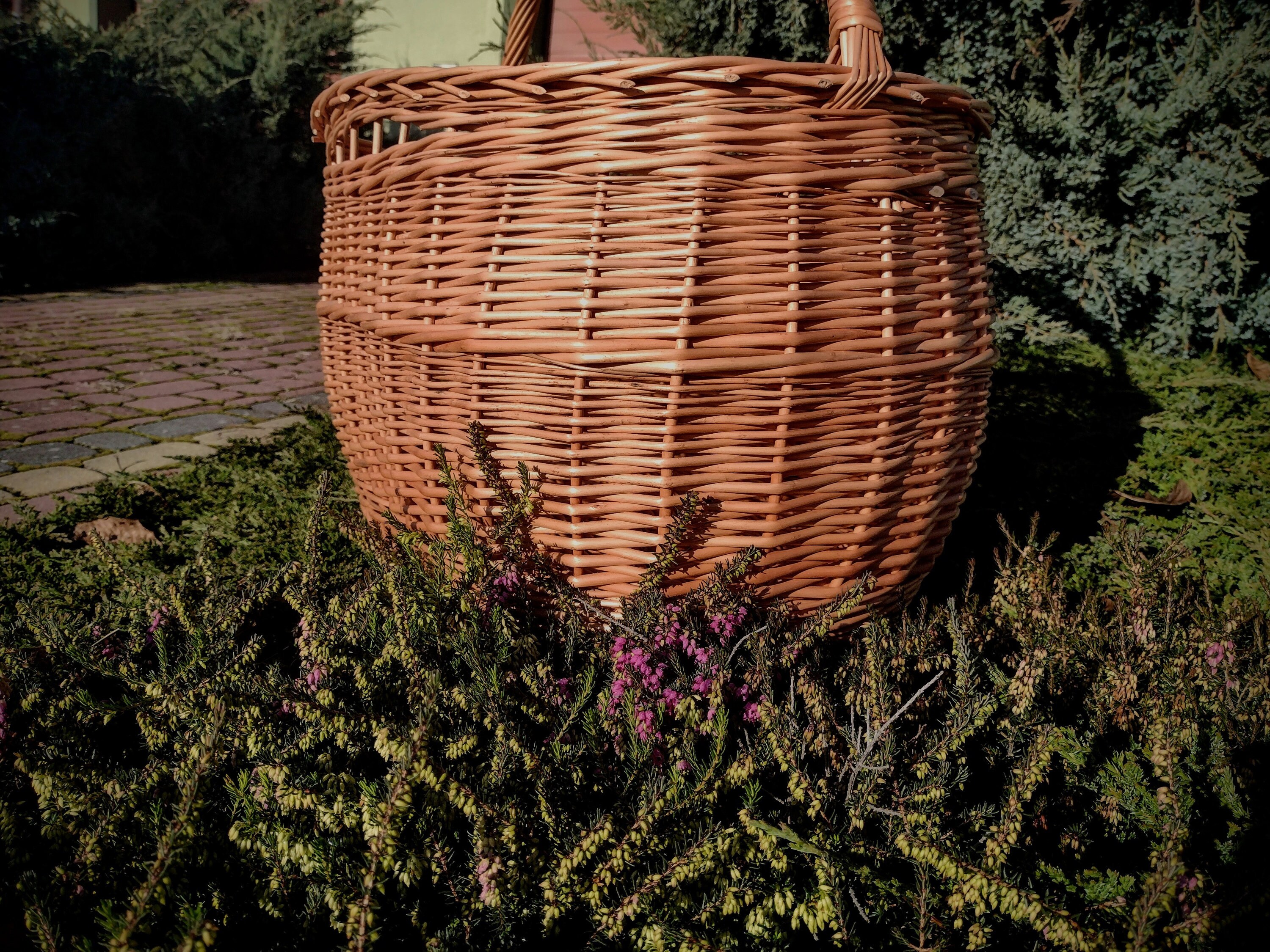 Large Wicker Willow Basket for Flowers and Herbs, 100% Handmade, Big ...